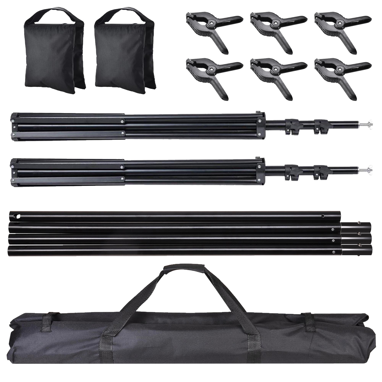 10X7ft Adjustable Backdrop Support Stand Photography Photo Background ...