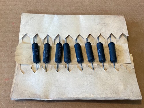 8 NOS Vintage IRC 3k ohm 5 watt 5W Precision Resistors 1% 3000 Enameled ...