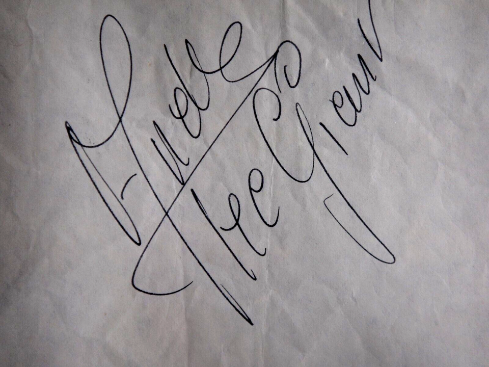 ANDRE THE GIANT SIGNED BECKETT CERTIFIED AUTHENTIC AUTOGRAPH PAGE ...