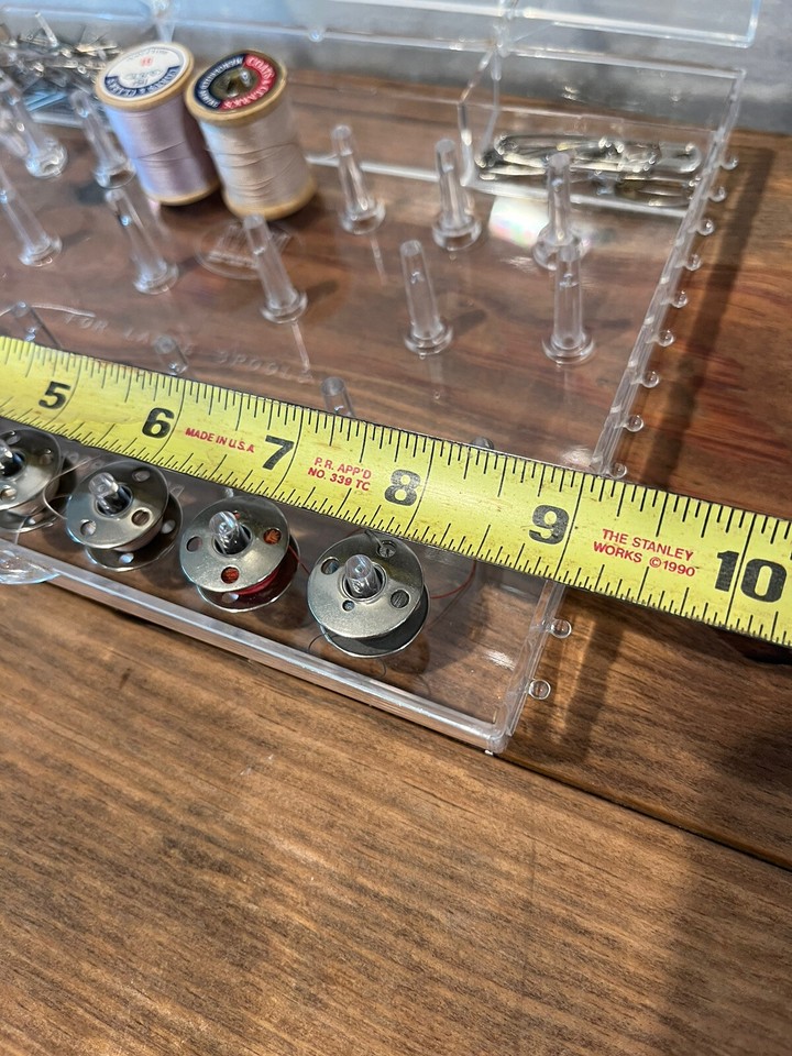 MCM Dritz Spool Box No 786 Starburst Acrylic Clear Sewing Box | eBay