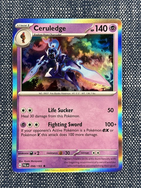 Pokémon TCG Ceruledge Scarlet & Violet - Paldea Evolved 098/193 Holo ...