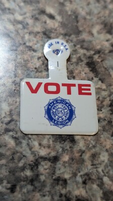 Vintage American Legion VOTE Lapel Tab Pin | eBay
