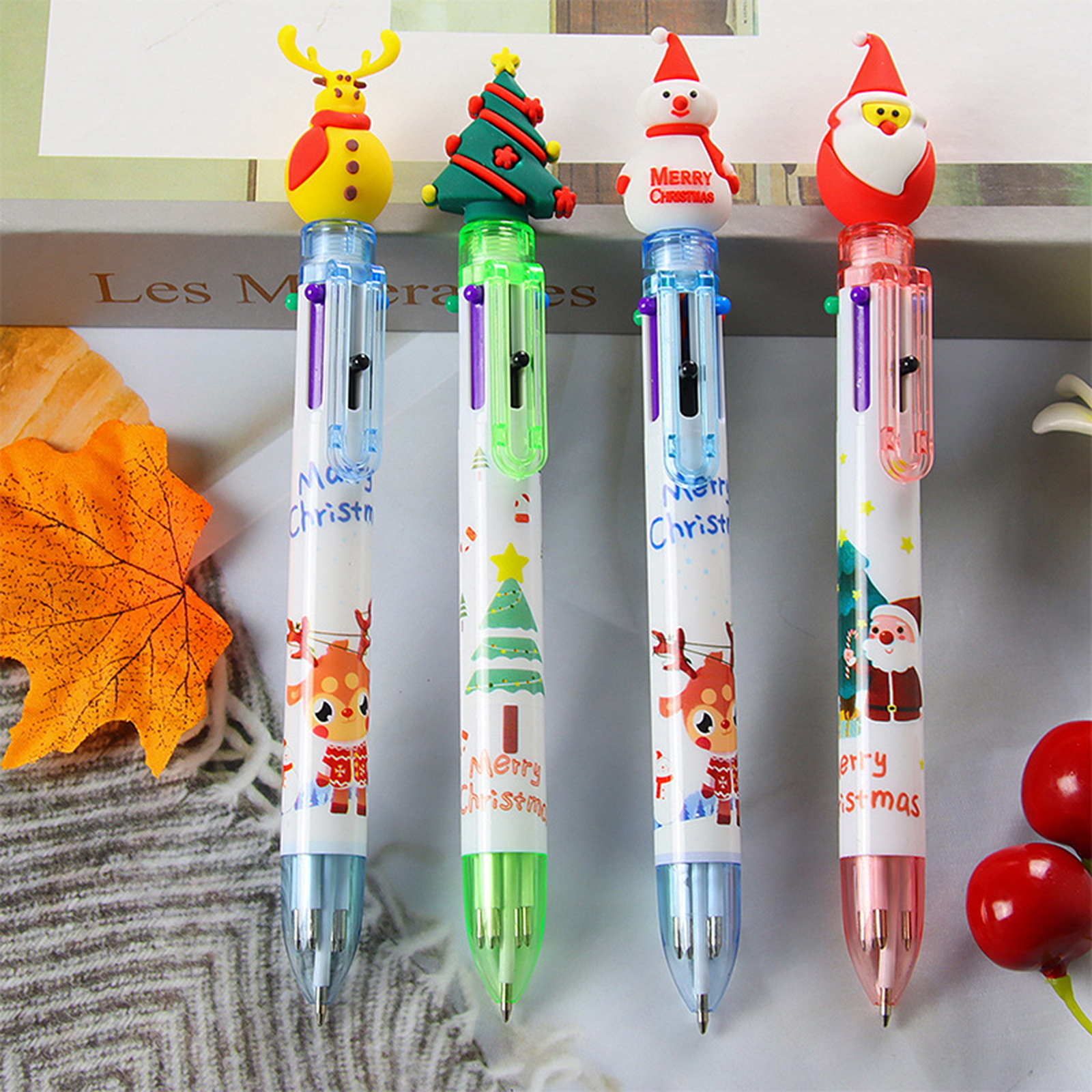 Easy to Write Pens Colorful Ballpoint Christmas Festive Designs for ...
