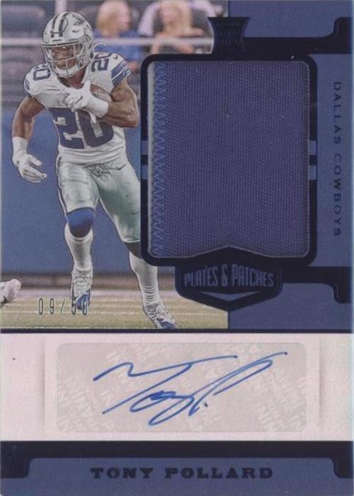 2019 Panini Plates & Patches - Rookie Patch Autographs Tony Pollard # ...