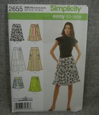 Simplicity 2655 Misses Skirt Sewing Pattern Size 8-16 Uncut 3 Lengths ...