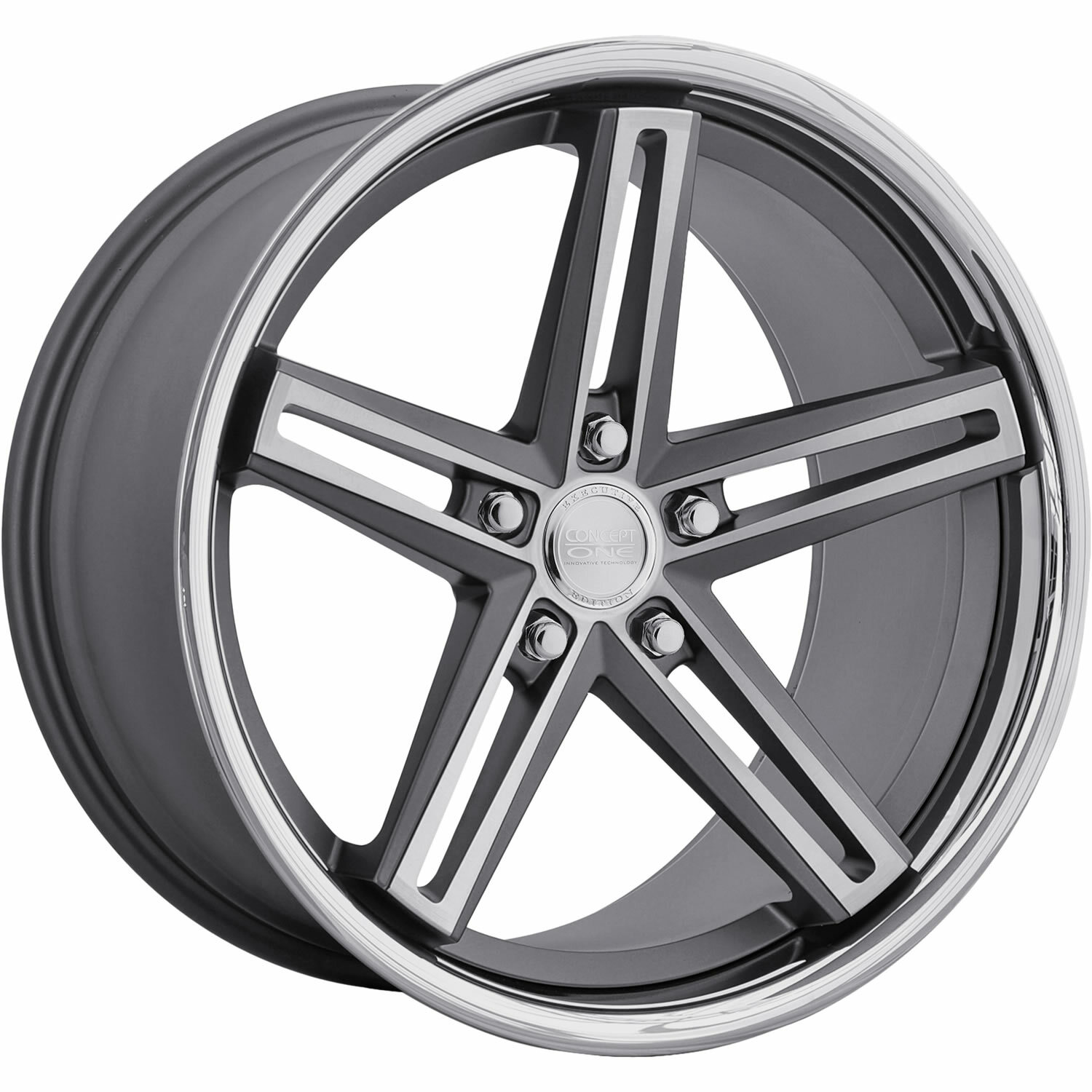 22x9 Concept One CS55 5x115 18 Gunmetal Brushed Wheels Rims Set(4) | eBay