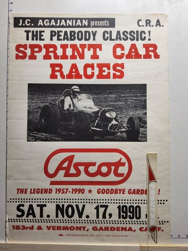 Ascot Park Raceway CRA Sprint Cars Peabody Classic 1990 Last Night Race ...