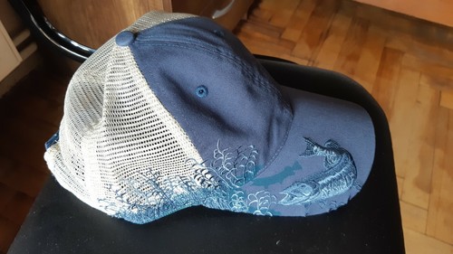 Dri Duck Wildlife Series Mesh Cap Muskie Pike Embroidery Dusk Blue ...