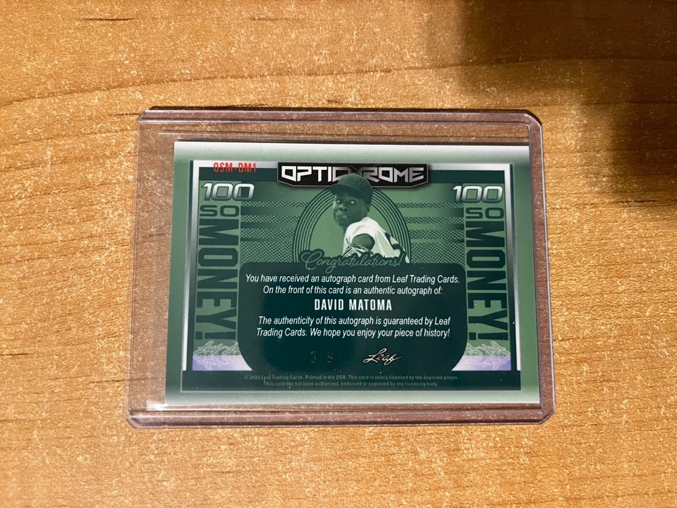 2023 Leaf Eclectic - David Matoma - Red So Money! Auto #d 3/9 | eBay