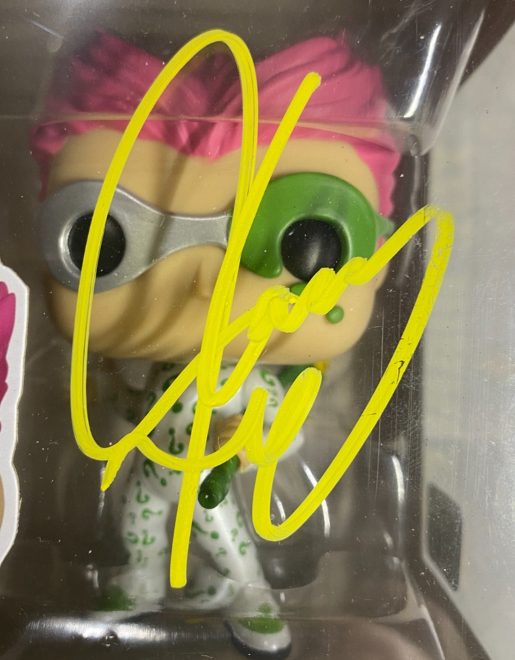 Jim Carrey signed Funko Pop #530 The Riddler Autograph Batman Forever W ...