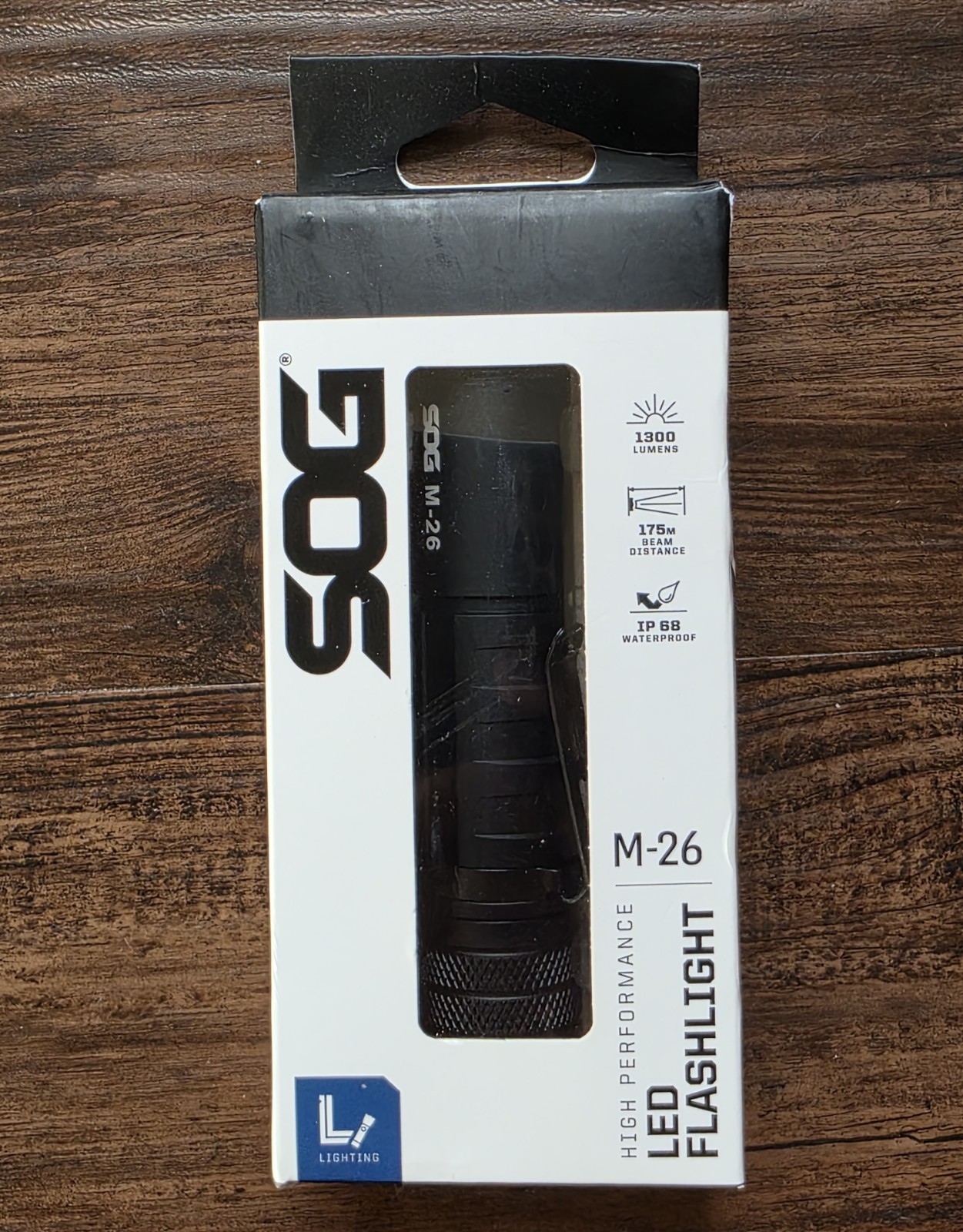 SOG M26 Flashlight 1300L Rechargeable Resistant Water/Impact 1300 ...