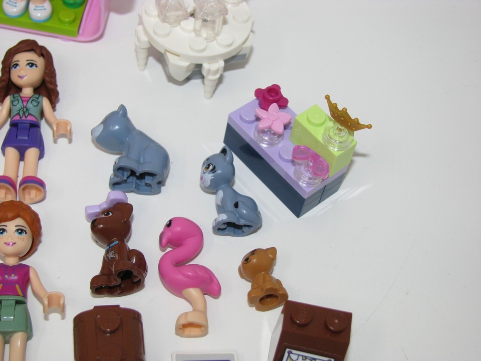 Lego Friends 9 Minifigures Lot 1 Boy Animals Accessories Dog Cat ...