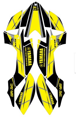 Graphics for 2003-2008 Yamaha YFZ450 YFZ 450 Yellow Black ATV decals ...