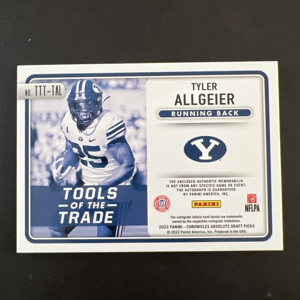 2022 Chronicles Absolute DP Tyler Allgeier RPA 151/199 TOOLS OF THE ...