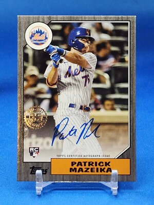 Patrick Mazeika RC 2022 Topps Update 1987 Autograph Black Parallel #'d ...