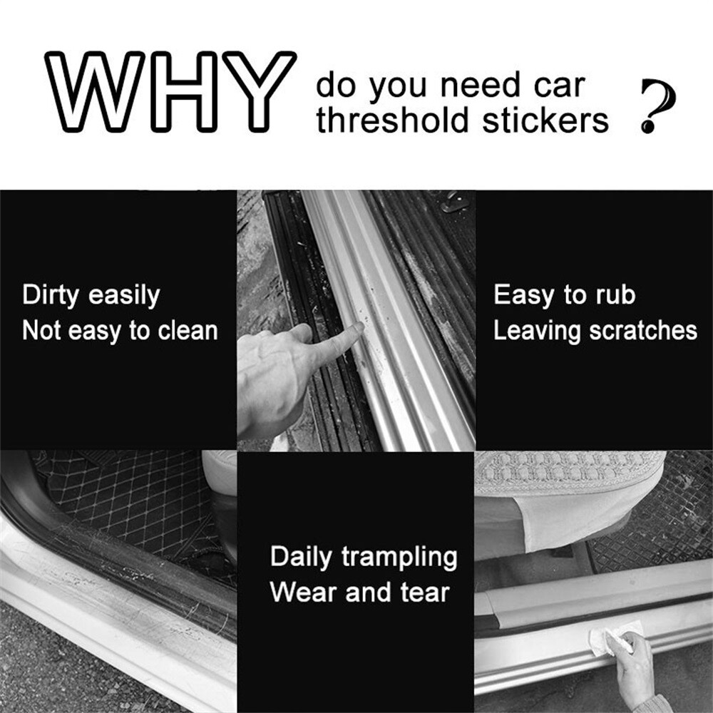 4X For Dodge Durango Accessories Car Door Sill Protector Guard Step ...