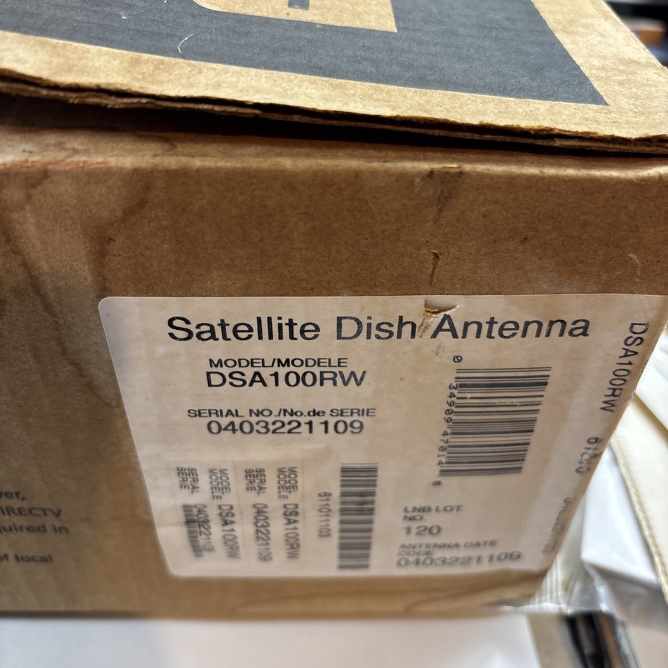 RCA 18” Wide DIRECTV Satellite Dish Antenna, DSS200RW open box with ...