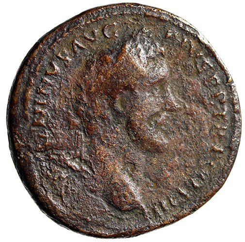 RARE Sestertius Roman Coin w COA River Tiber Reclining CERTIFIED ...