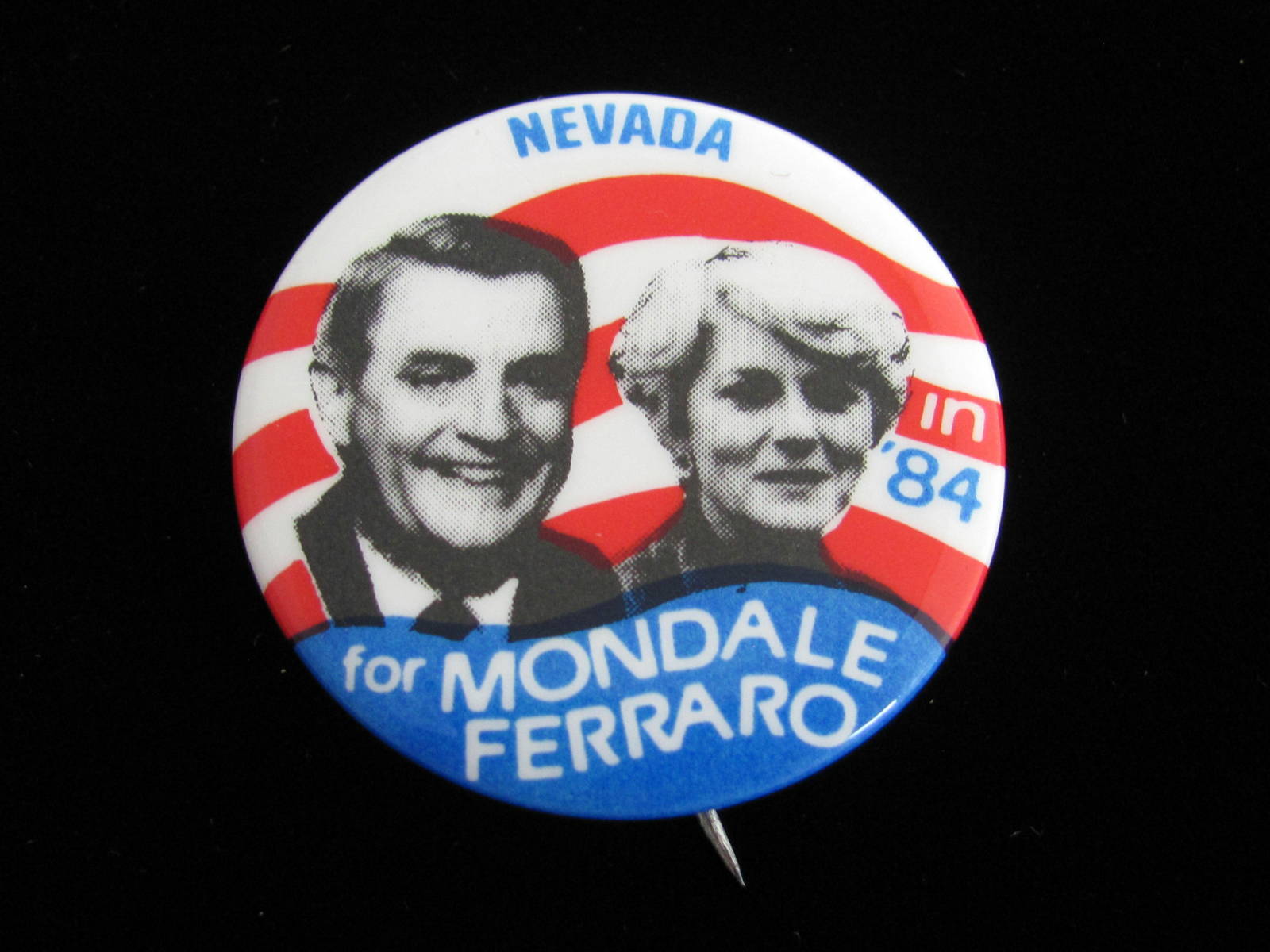 1984 Mondale for President 1 1/2" Pinback Button Nevada for Mondale ...