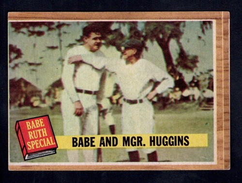 1962 Topps Baseball Card #137 Babe Ruth Special Mgr. Huggins EX *miscut ...