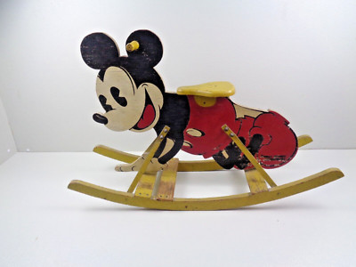 Vintage org. 1930's Walt Disney Enterprises Mickey Mouse Rocker 35" x ...