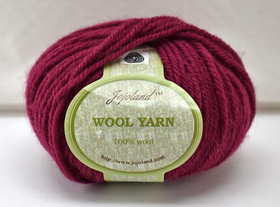 Jojoland Worsted Solid Wool Yarn - 1 Skein/Ball Color Red #244 | eBay