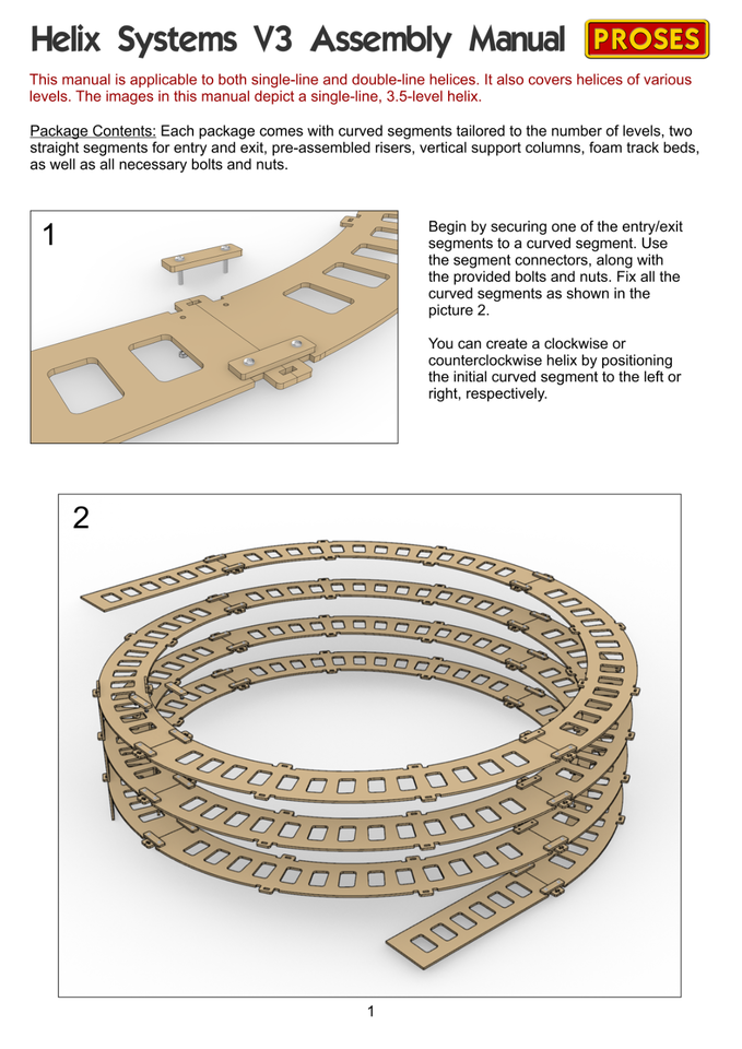 PROMO PRICE! HO Scale Single/Double Track Helix Radius 18" to 22 ...