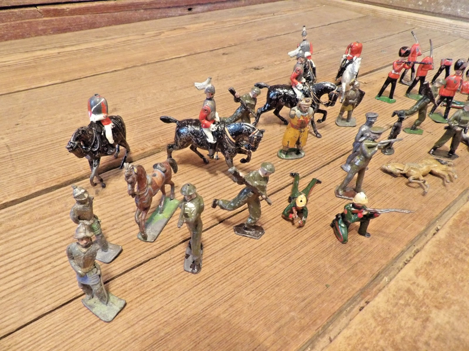 Vintage Mix LOT Painted Pewter/Lead Civil War/Military Soldiers Horses ...