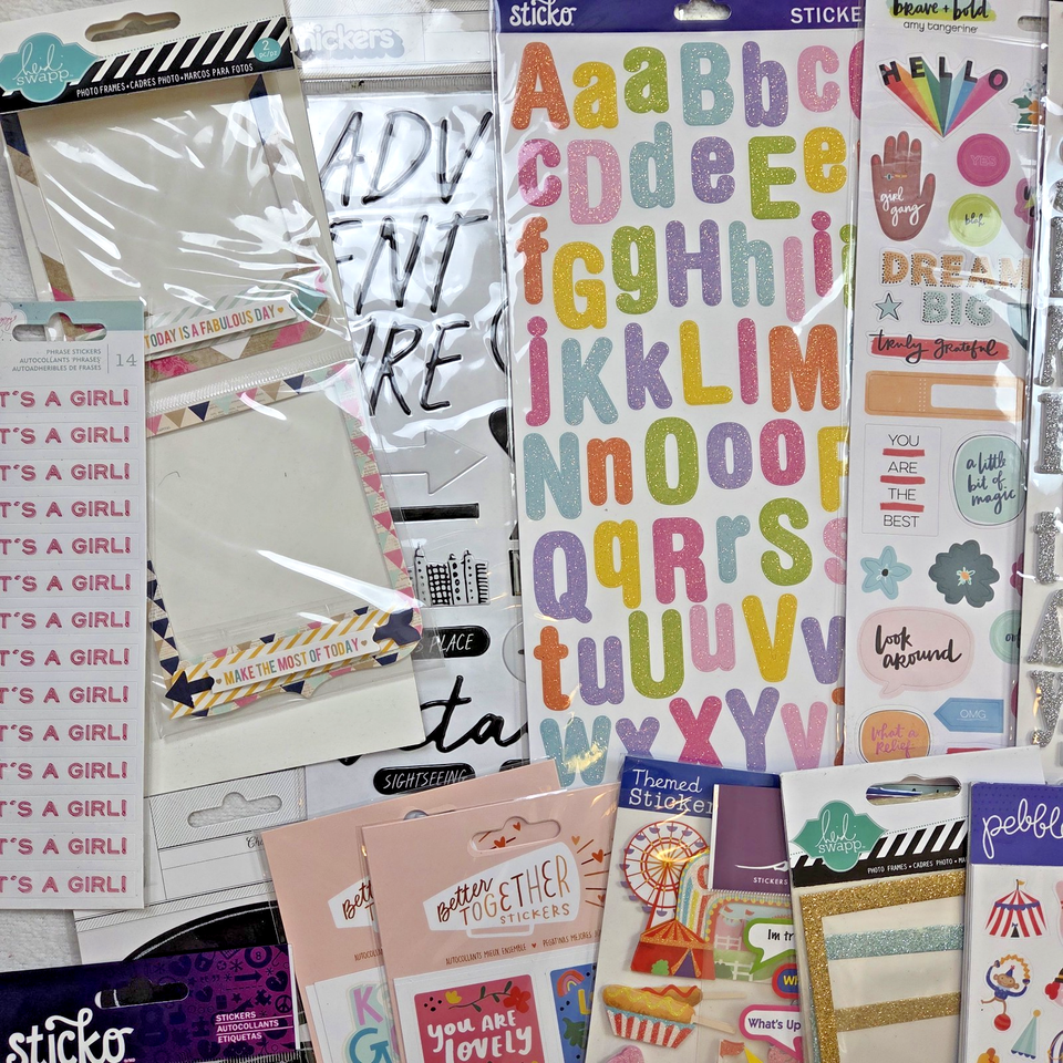 Lot Of 80 Pkgs NEW Scrapbook Stickers Jolees Sticko K&Co Recollections ...