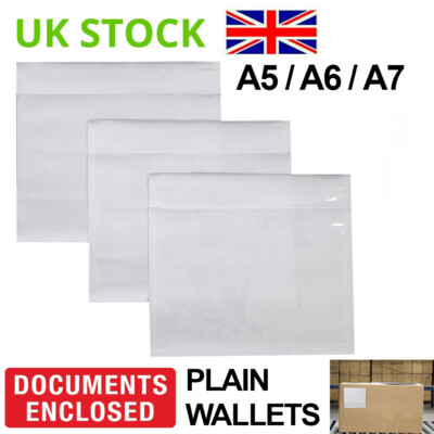 A7 A6 A5 Size DOCUMENT ENCLOSED PLAIN WALLETS ENVELOPES Cheapest Enclosure | eBay UK