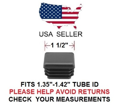 1 1/2 INCH SQUARE TUBING PLUG/END CAP 1 1/2" QUANTITY 4 | eBay