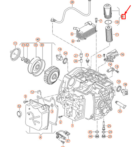 AUDI Q3 8U TRANSMISSION FILTER HOUSING WITH HEAT SHIELD 0BH325159 NO🇺🇸 ...