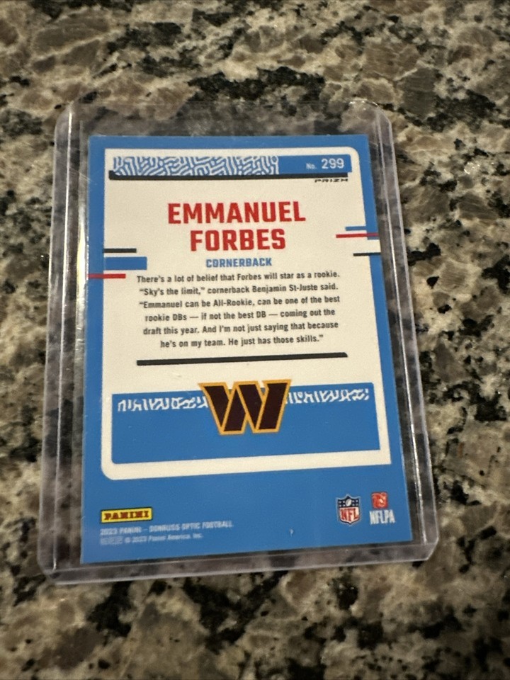 2023 Panini Donruss Optic Football #299 Emmanuel Forbes Pink Prizm ...