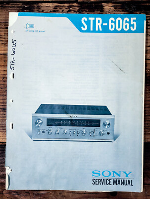 Sony STR-6065 Receiver Service Manual *Original* | eBay