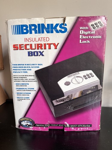 Brinks Home Security Deluxe INSULATED Box Storage Safe, Digital Lock ...