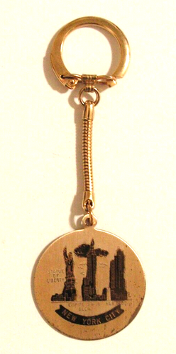 New York City Keychain Statue of Liberty Empire State & RCA Bldg Fob NY ...