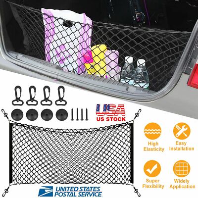 Universal Car Trunk Cargo Net Holder Elastic Mesh Organizer Truck SUV 4 ...
