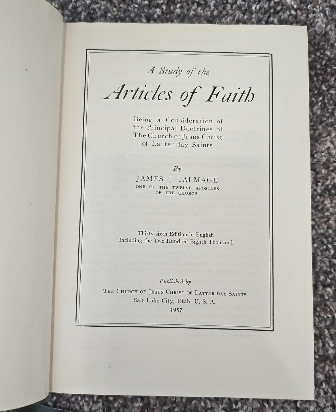1957 A Study of the Articles of Faith by James E Talmage LDS Mormon ...