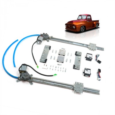 2-Door One Touch Flat Glass Power Window Kit Conversion Fits Ford 1953 ...