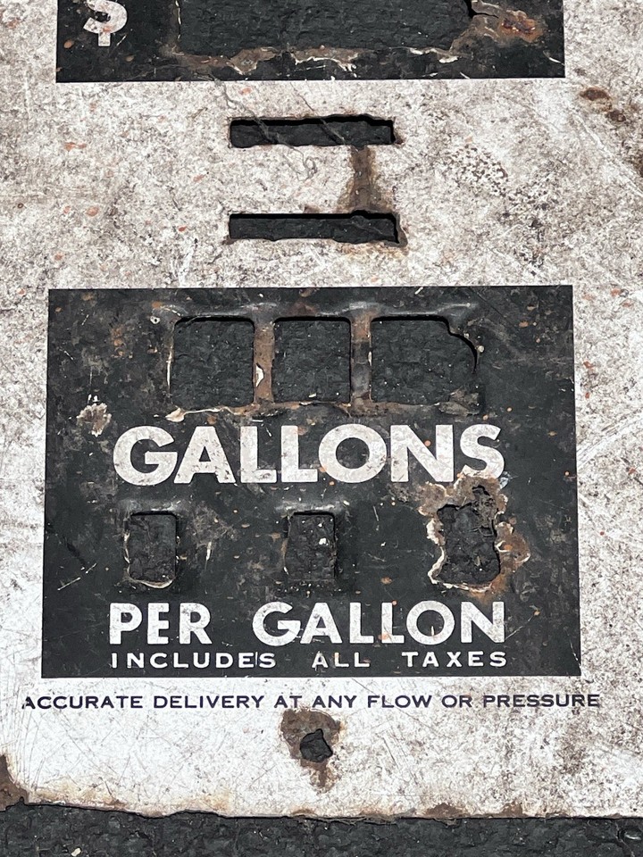 Wayne Porcelain Gas Pump Face Plate This Sale Gallons Vintage Flat ...