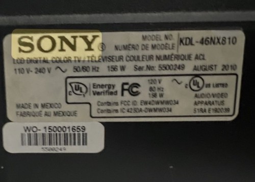 SONY BRAVIA 46 INCH 3D 1080P LED-LCD TV KDL-46NX810 | eBay