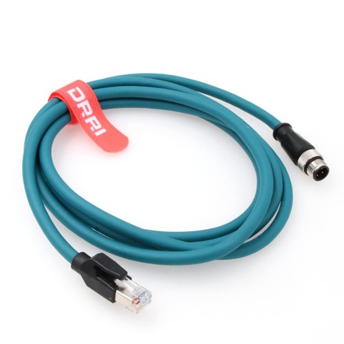 M12 4pin Dcode Male To Rj45 Ethernet Connector Cat5 Shielded Cable For ...