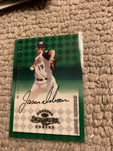 Jason Dickson 0623 Autograph Millennium Marks 1998 Donruss Signature ...