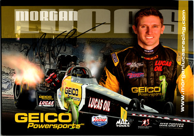 Morgan Lucas Hand Signed 8.5x11 Bio Card 2008 NHRA Lucas Oil Top Fuel ...