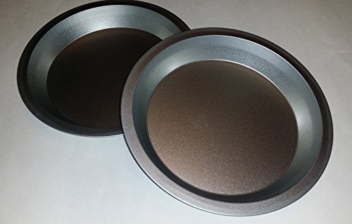 Two 9 inch Pie Pans a Heavy weight steel none stick bakeware set with ...
