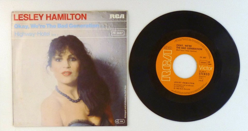 7" Single Vinyl - Lesley Hamilton – Okay, We're The Bad Generation ...