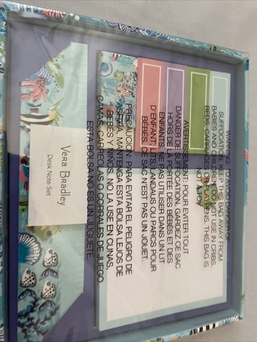 Vera Bradley Desk Note Set Antilles Treasure Notepad/Sticky Notes ...