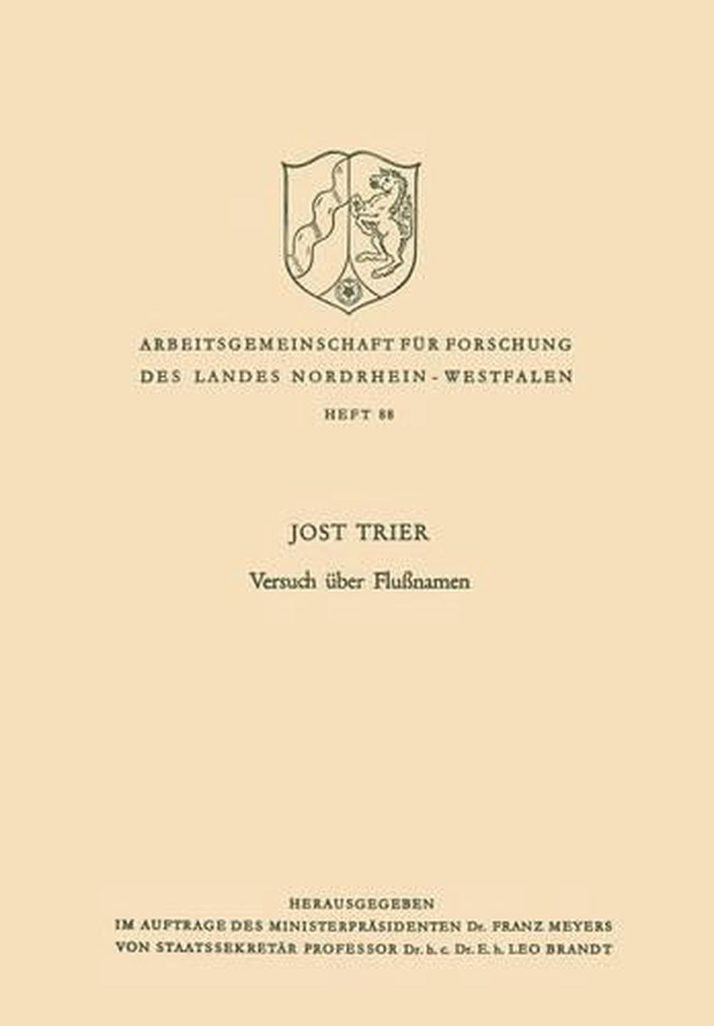 Versuch ber Flunamen by Jost Trier (German) Paperback Book ...