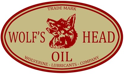 Wolf's Head Motor Oil, Wolverine Lubricants Company Gas Oval Metal Sign ...