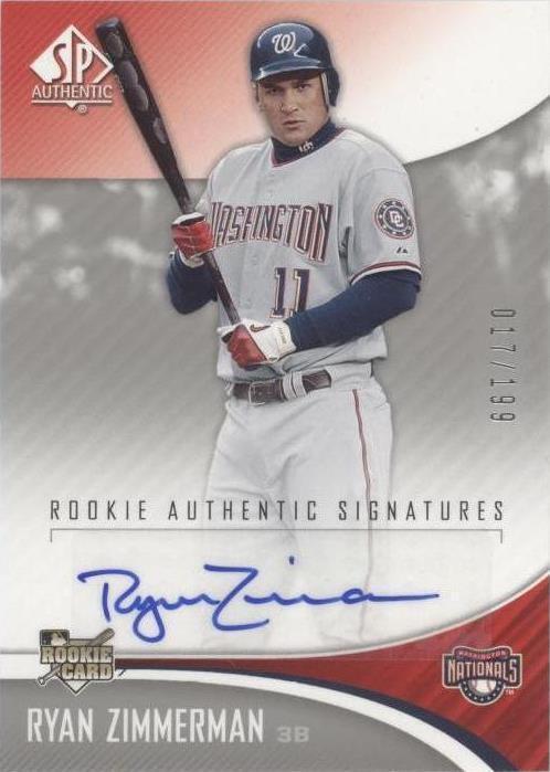 2006 SP Authentic - Rookie Authentic Signatures Ryan Zimmerman #297 / ...